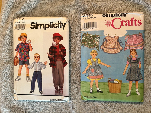 2 Simplicity Patterns ~ 7414 & 8916 ~ Size 3-8 ~ ~ ~ ~ ~ Listing MP 60 ...