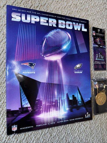 Super Bowl LII 52 Program, Trading Pin, and Keychain | eBay