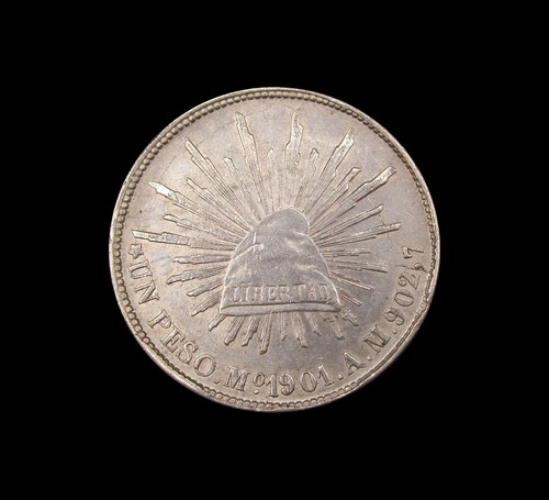 MEXICO 1901 A.M SILVER 1 PESO COIN - CAP & RAYS | eBay UK