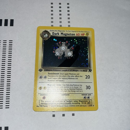 DARK MAGNETON Pokemon Card - WOTC - 1st Edition - Team Rocket - 11/82 ...