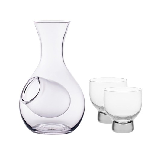 Japanese Cold Sake Wine 3 Piece Set Include Glass Decanter Sake Bottle ...