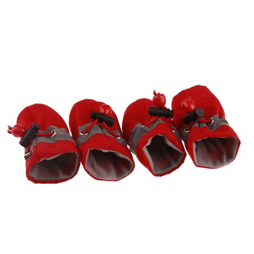 4Pcs/Set Dog Cat Winter Warm Rain Boots Protective Pet Sports Anti-Slip ...