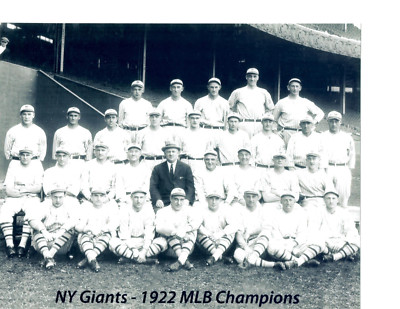 1922 WORLD SERIES CHAMPS NEW YORK GIANTS 8X10 TEAM PHOTO BASEBALL HOF ...