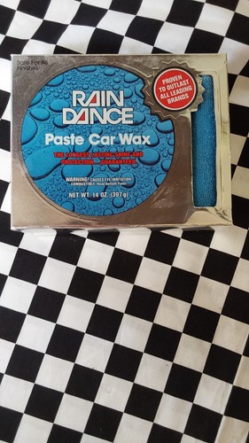 Rain Dance Blue Paste Car Wax Can With Applicator 14oz hot rat rod scta ...