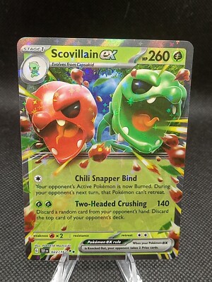 Scovillain ex 022/162 Double Rare SV Temporal Forces Pokemon English NM ...