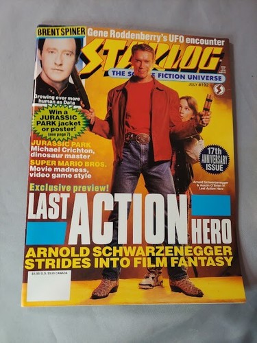 Starlog Magazine #192 Last Action Hero Jurassic Park Brent Spiner 1993 ...
