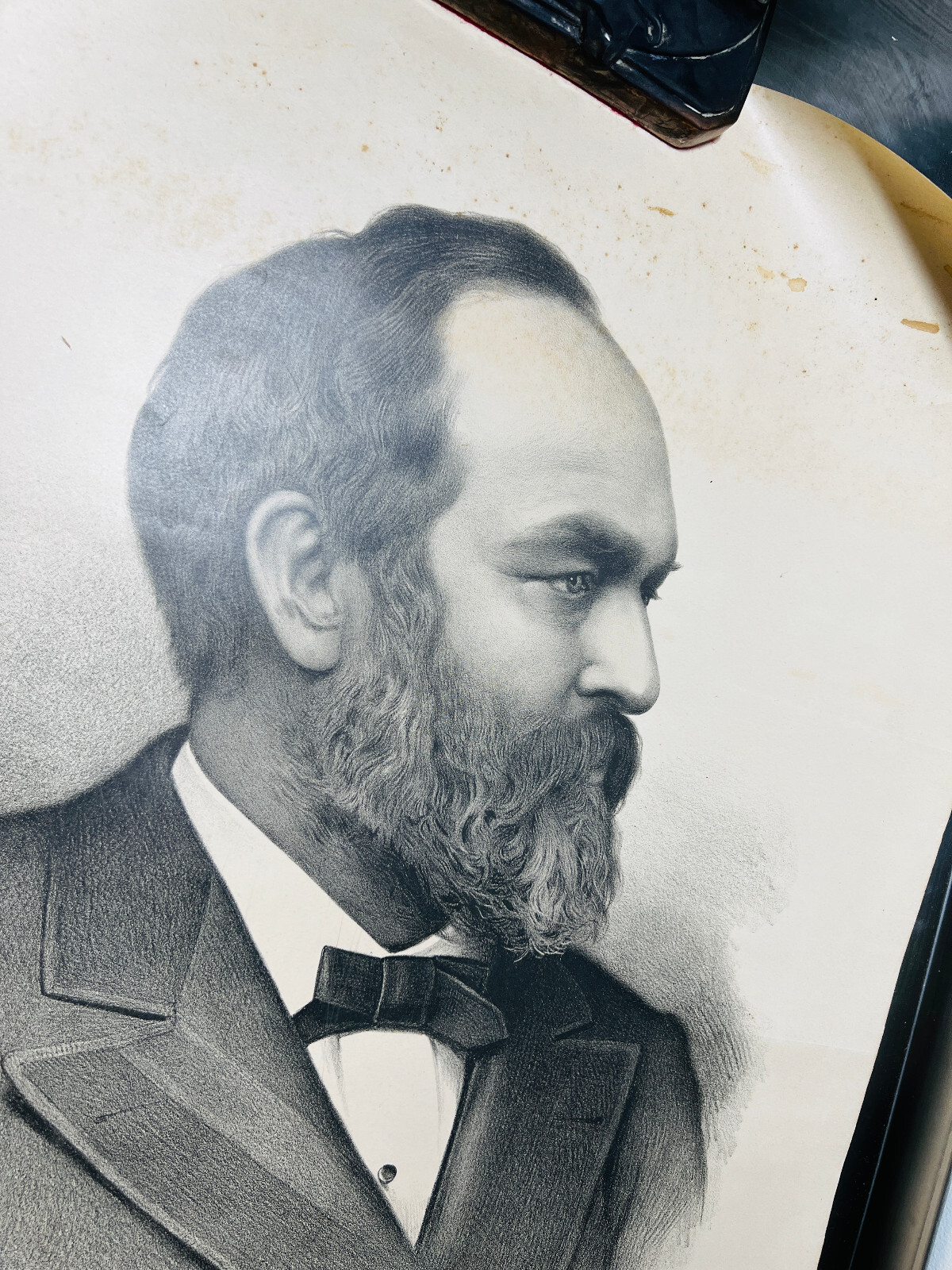 1881 President James Garfield Lucretia WH Fowles NY Tribune 22x26 ...