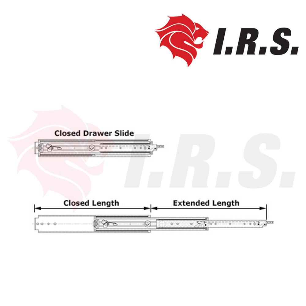 125kg Locking Drawer Slides / Runners 500mm x2 Pairs - Cargo Trailers ...
