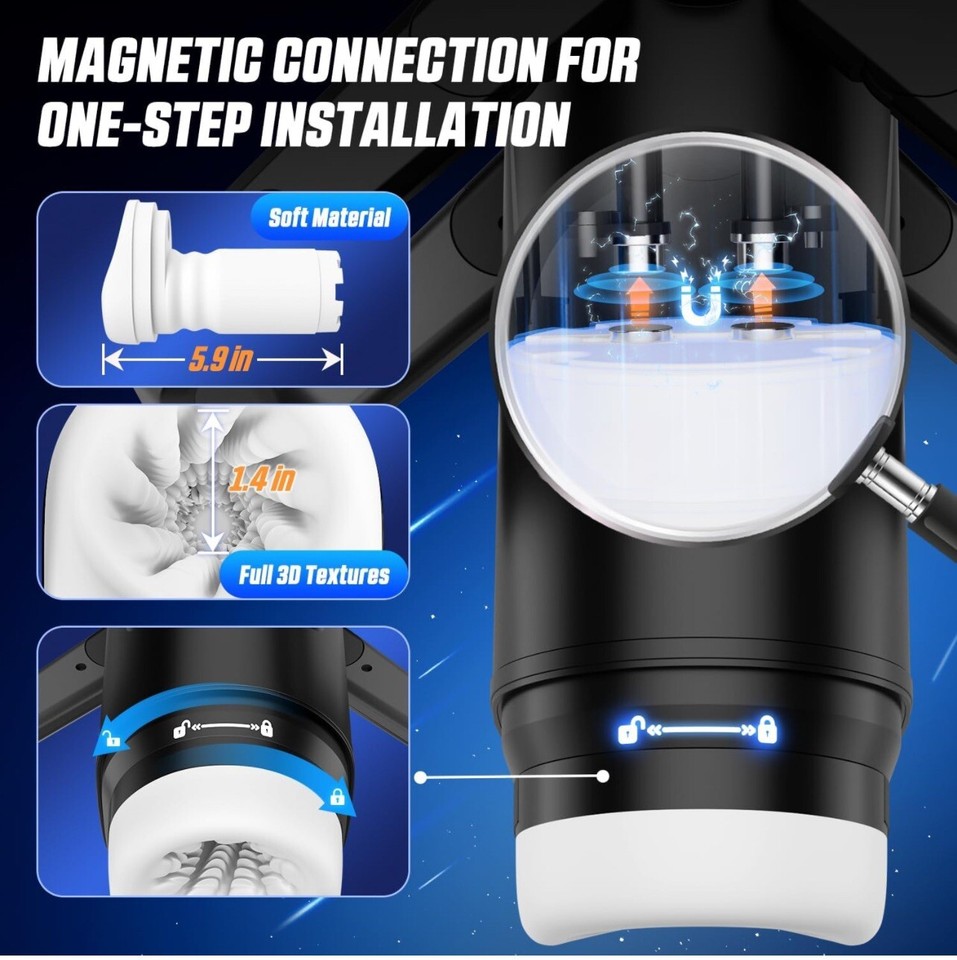 Automatic Male Masturbaters Thrusting Cup Rotating Stroker Men Sex Toy ...