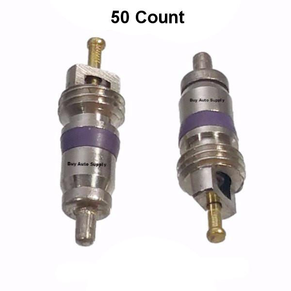 50x Euro Large Bore A/C Schrader Valve Core Fits VW Audi Mini Benz BMW ...