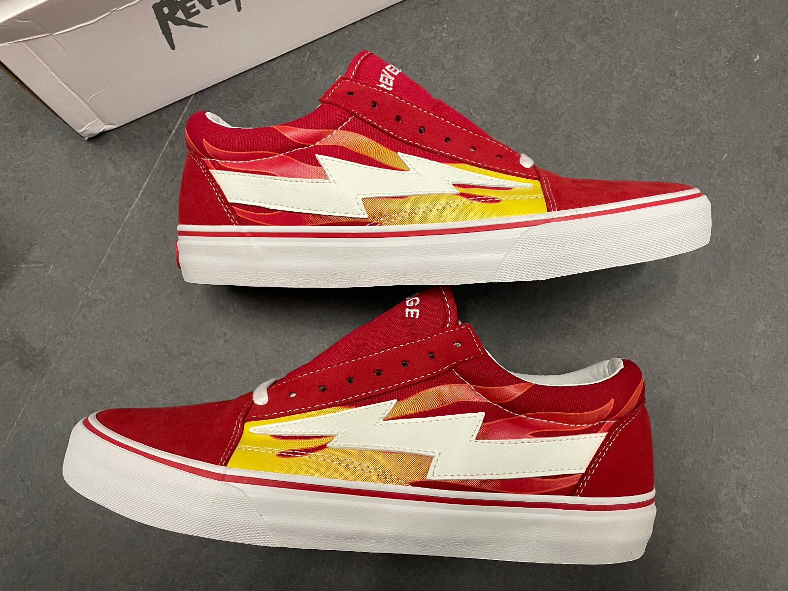 100% Authentic Revenge x Storm Vans Original Classic Flame Red Multiple ...
