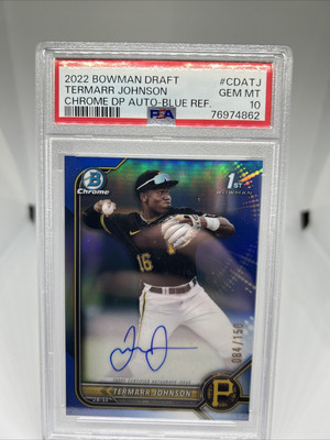 2022 Bowman Draft - Draft Autographs True Blue Ref /150 Termarr Johnson ...