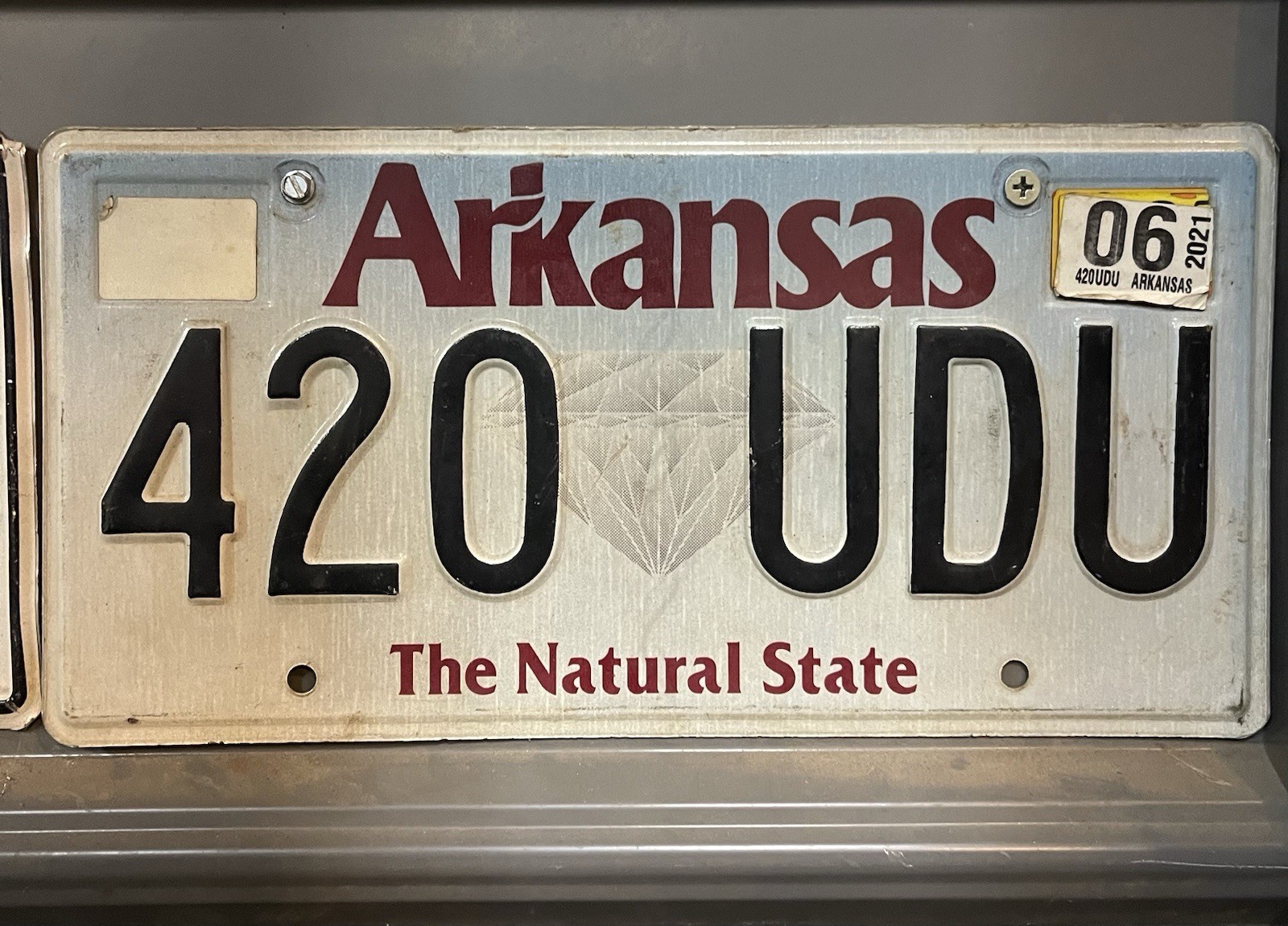 420 UDU Arkansas License Plate Expired Tag UDOU Mary Jane Weed Decors ...