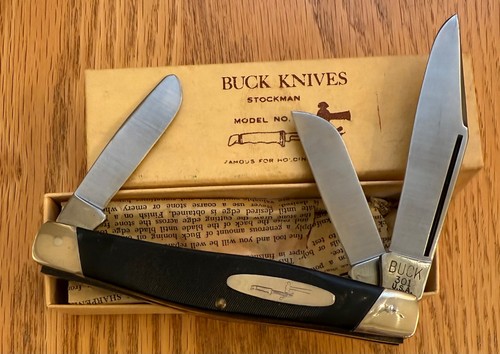 PRE DATE CODE BUCK 301 STOCKMAN KNIFE NEVER USED IN BOX BRST | eBay