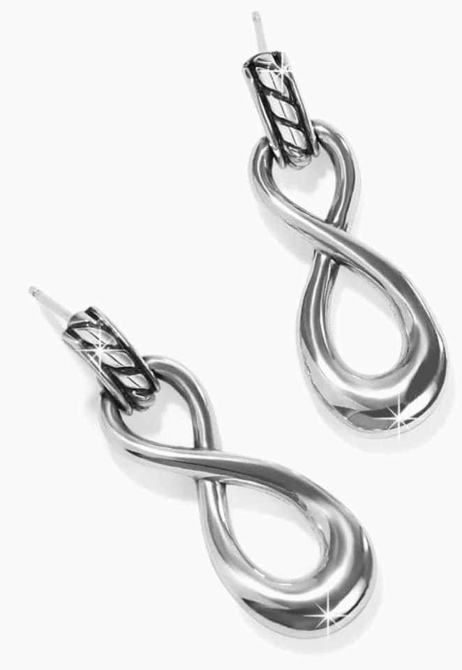 Brighton Interlok Infinity Post Drop Earrings Style JA9922 MSRP: $52 NWT | eBay