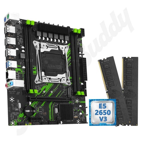 X99 PR9 LGA2011-3 mATX Motherboard + Xeon E5 2650 V3 CPU + 16GB DDR4 ...