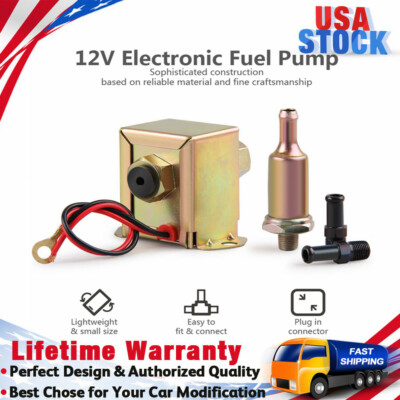 Universal Facet 5/16'' 90 L/h 4-7PSI 12V Electric Gas Fuel Pump Low ...