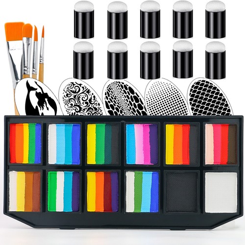 Bowitzki Professional Face Paint Kit Split Cake Face Painting Set ...