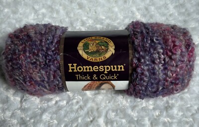 Lion Brand HOMESPUN THICK & QUICK Yarn MIXED BERRIES #411 Purple Gray ...