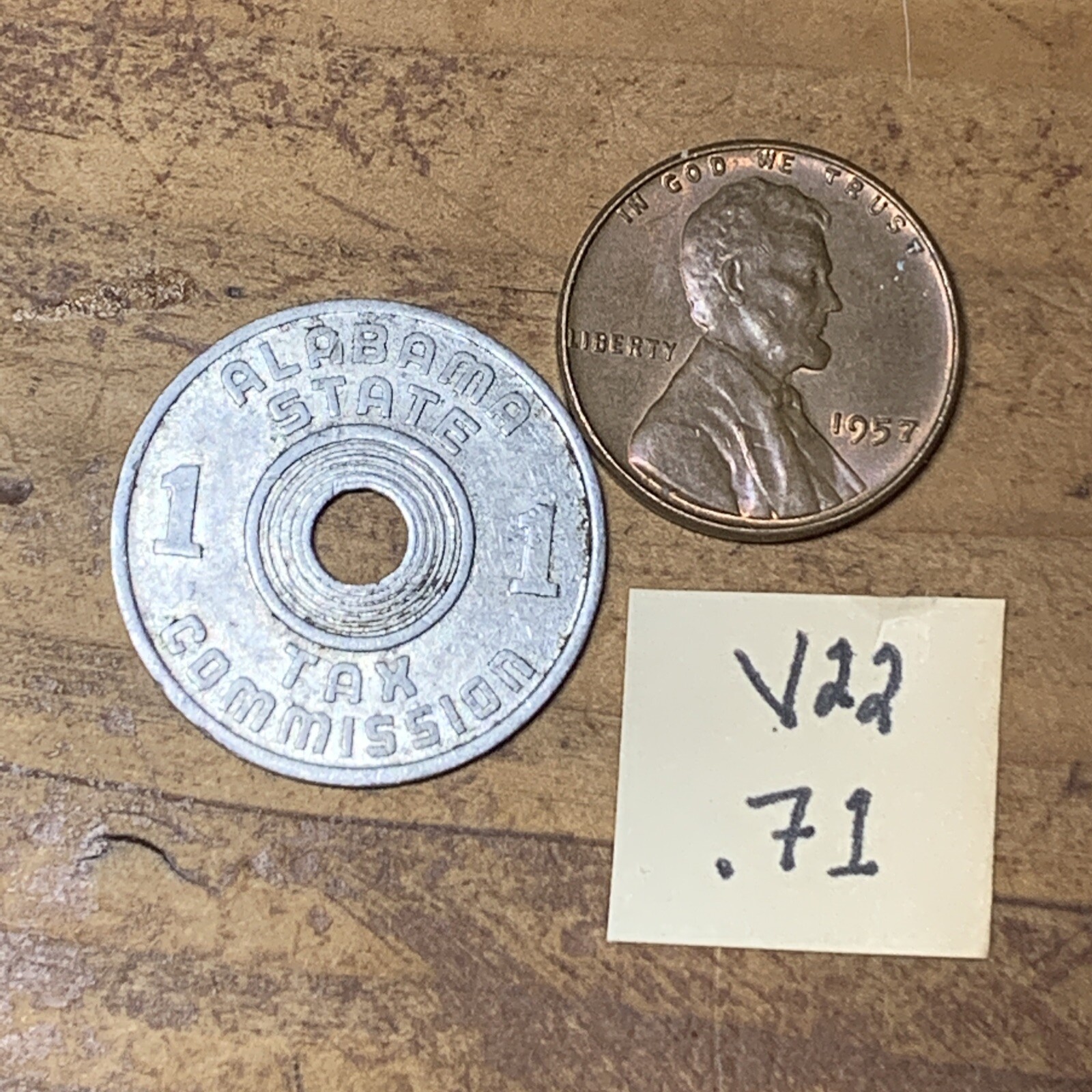 ALABAMA STATE TAX COMMISSION,LUXURY TAX TOKEN MEDALLION, Unique Item ...