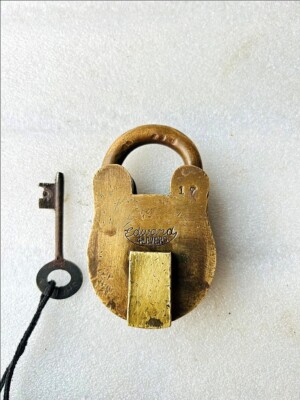 Antique Brass Edward Brand Lock Old Solid Brass padlock Hand Crafted ...