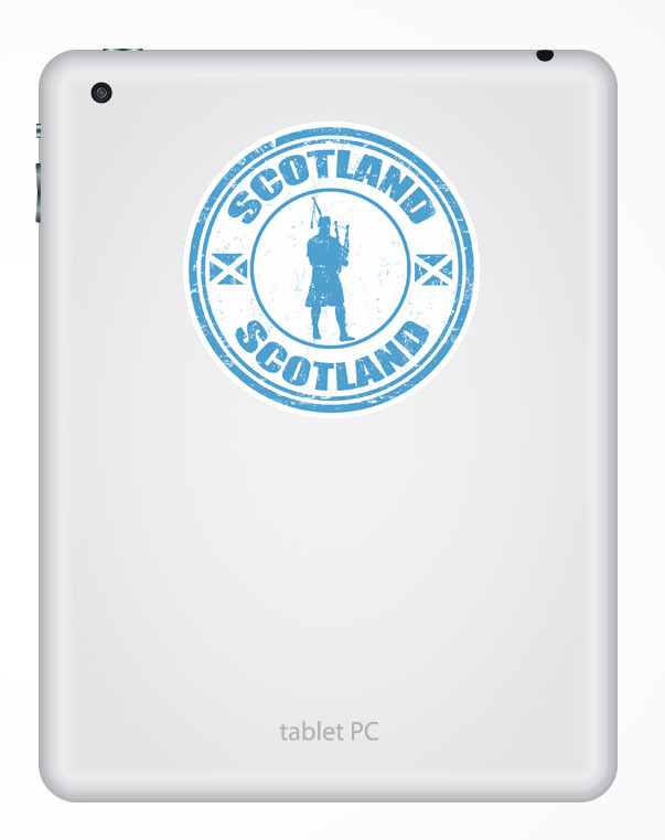 2 x Scotland Sticker Car Bike iPad Laptop Scottish Bagpipes Kilt Flag ...