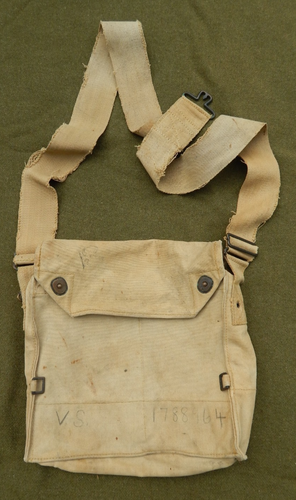 WWI U.S. Army Canvas Carrier for M-1917 Gas Mask, Unit Marked to the ...