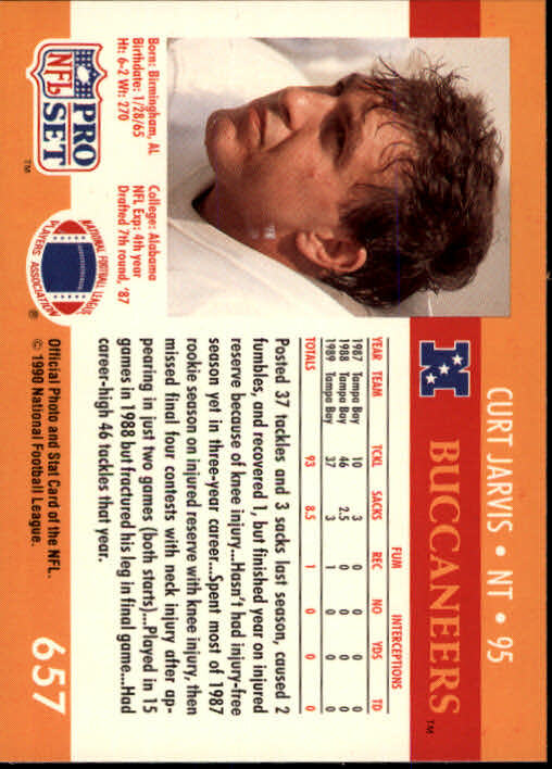 1990 Pro Set #657B Curt Jarvis COR - NM-MT | eBay