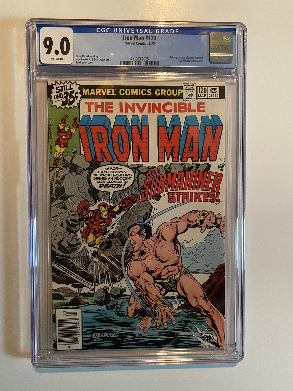 Iron Man #120 · 1st Justin Hammer · Marvel Comics 1979 · CGC 9.0 White ...