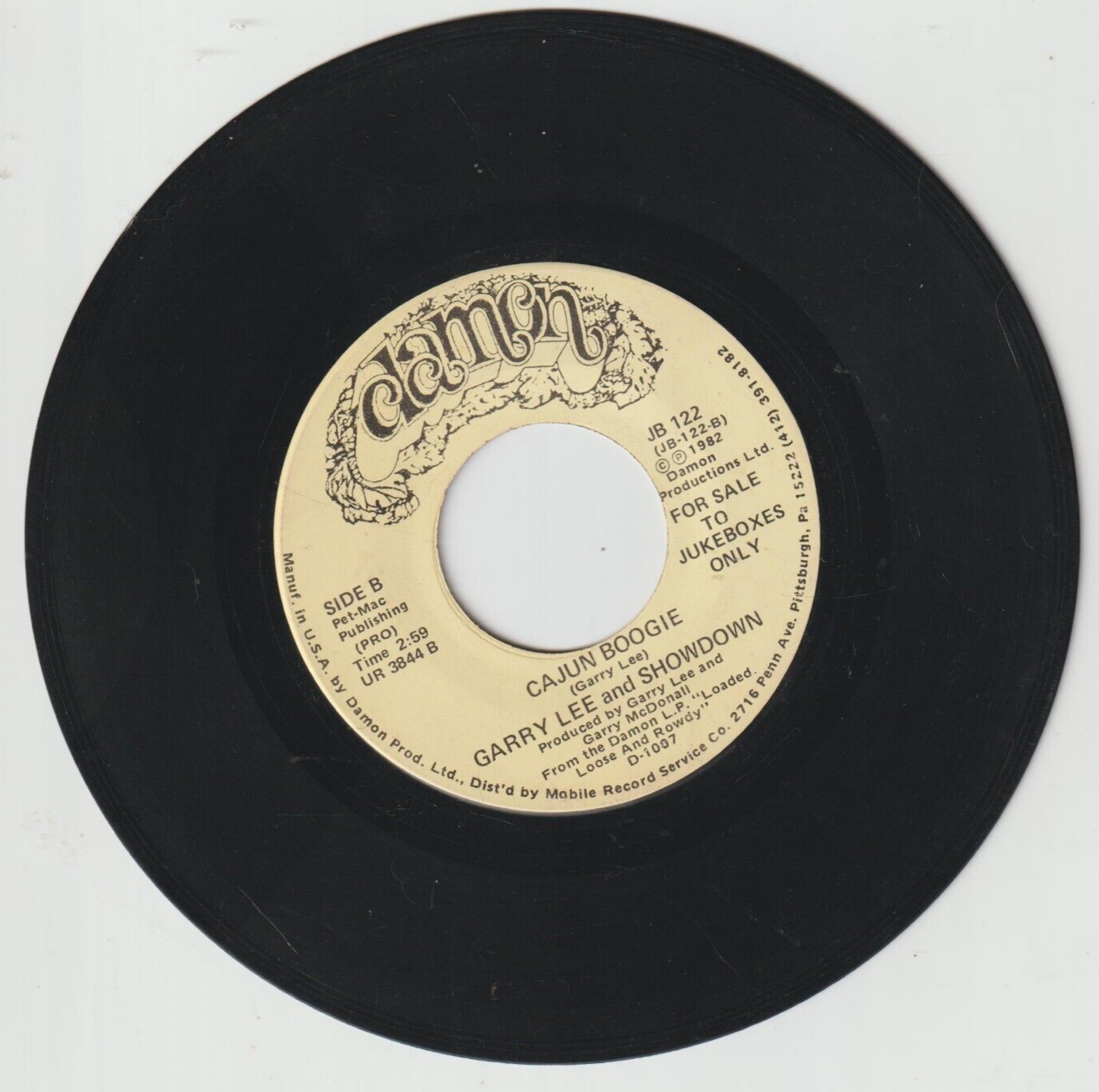 GARRY LEE The Rodeo Song / Cajun Boogie DAMON RECORDS JB 122 45rpm | eBay