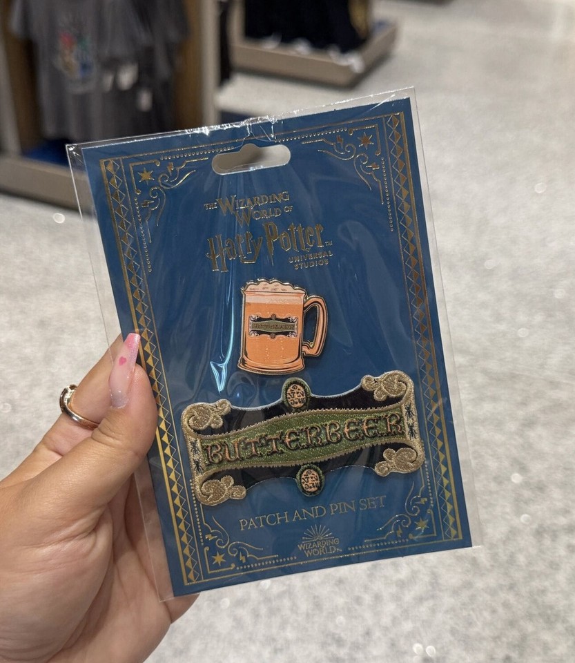 Universal Studios Harry Potter Butterbeer Patch & Pin Set 2025 Peel ...