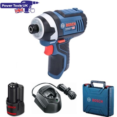 Bosch GDR12V-105 12 12v 1x 2Ah Impact Driver c/w GBA12V2.0, GAL12V-10 ...