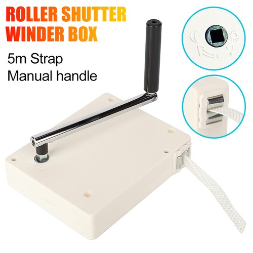 Manual Roller Shutter Winder Box Shell W/ Handle & 5m Strap Kit Curtain ...