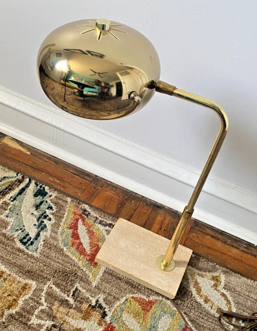 MID CENTURY MODERN MCM SPUTNIK GOLD DESK LAMP 20" | eBay