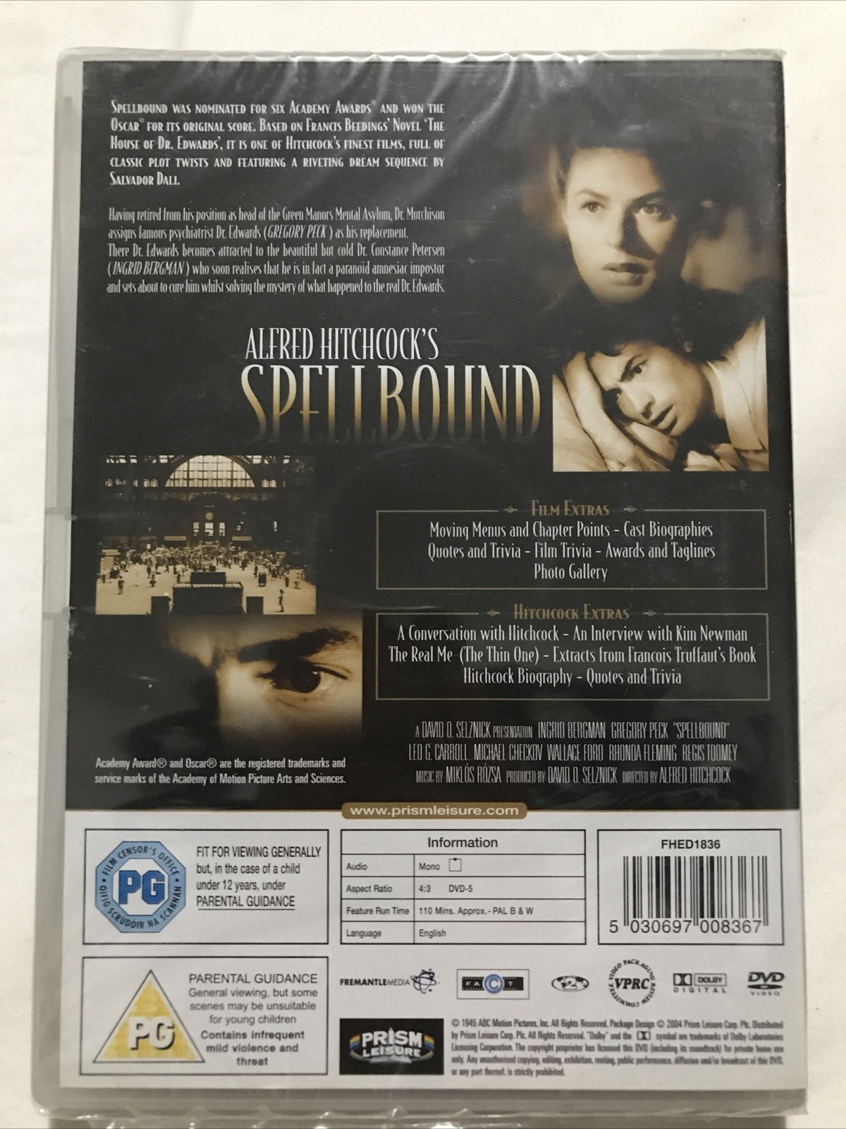 NEW Alfred Hitchcock’s Spellbound (DVD, 2004) [Region 2] PAL PG | eBay