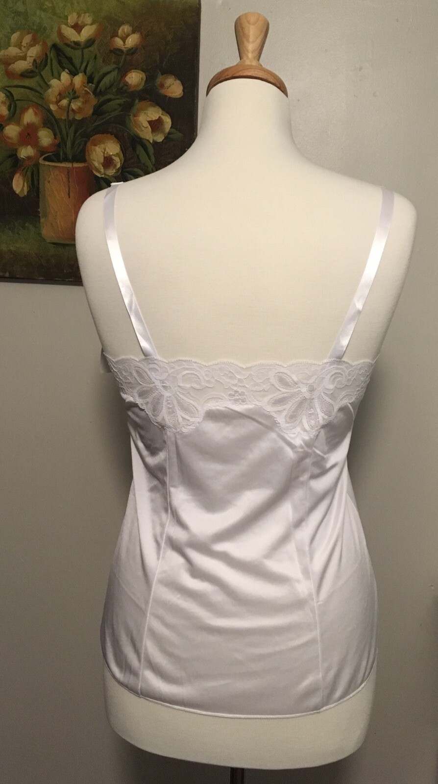 Vintage Shadowline White Camisole, Vintage Deadstock Lingerie, Size:34 ...