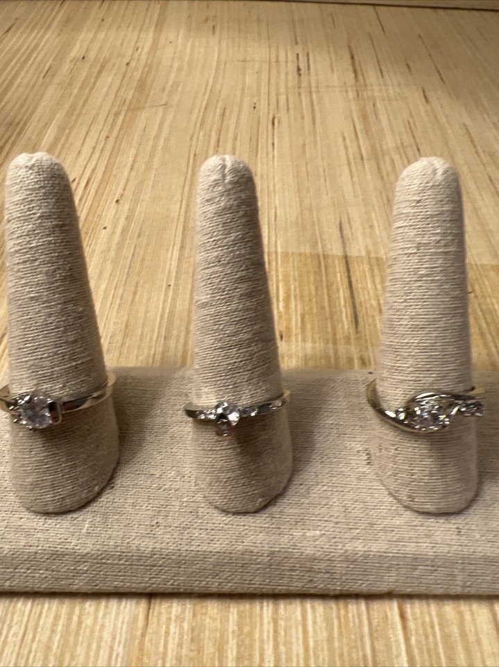 Set Of CZ Band, Size 9 Ring Set Lot 2 | eBay