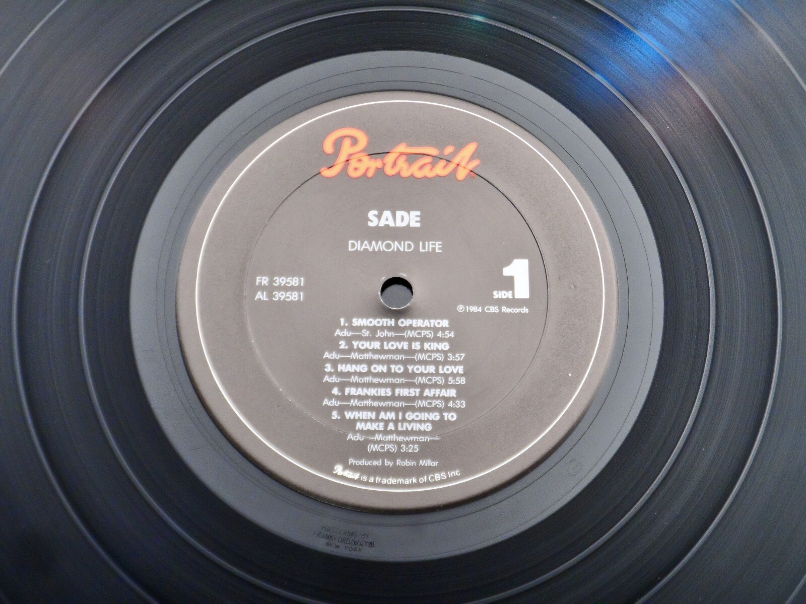 Sade ♫ Diamond Life ♫ Rare 1984 Portrait Records Frankford Wayne Master ...