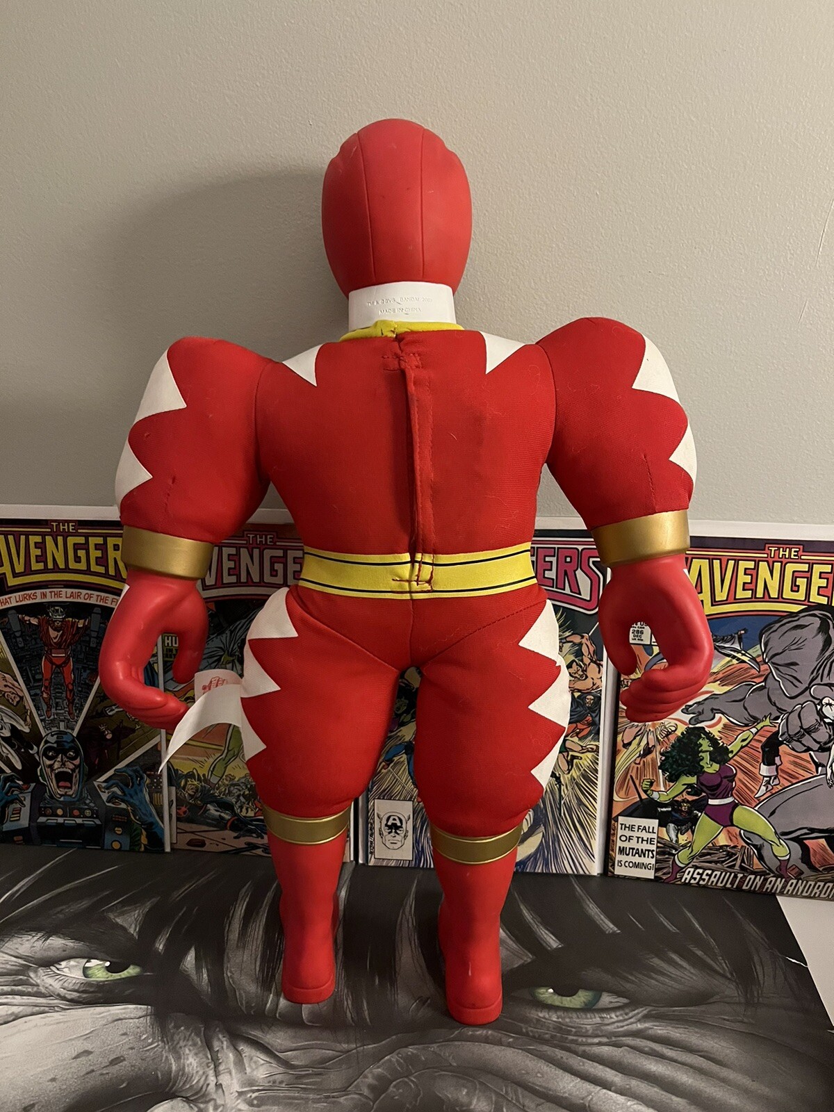 Mighty Morphin Power Rangers Plush Red Ranger Dino Thunder Doll Sound ...