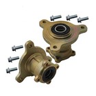 Front Wheel Rim Hubs Steering Knuckle Rotor Brake Caliper Go Kart ATV ...