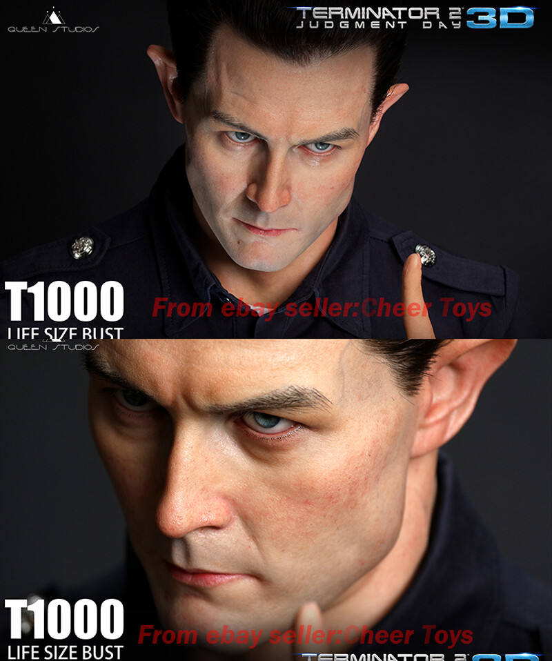 Queen Studios QS 1/1 Terminator T1000 Bust Polystone Statue T-1000 In ...
