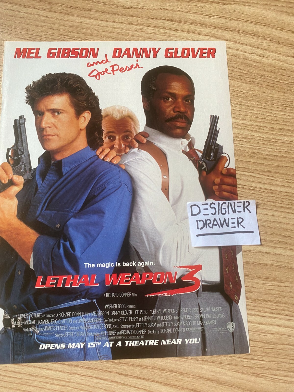 Lethal Weapon 3 Cast Scene Promotional Print Advertisement: Glover ...