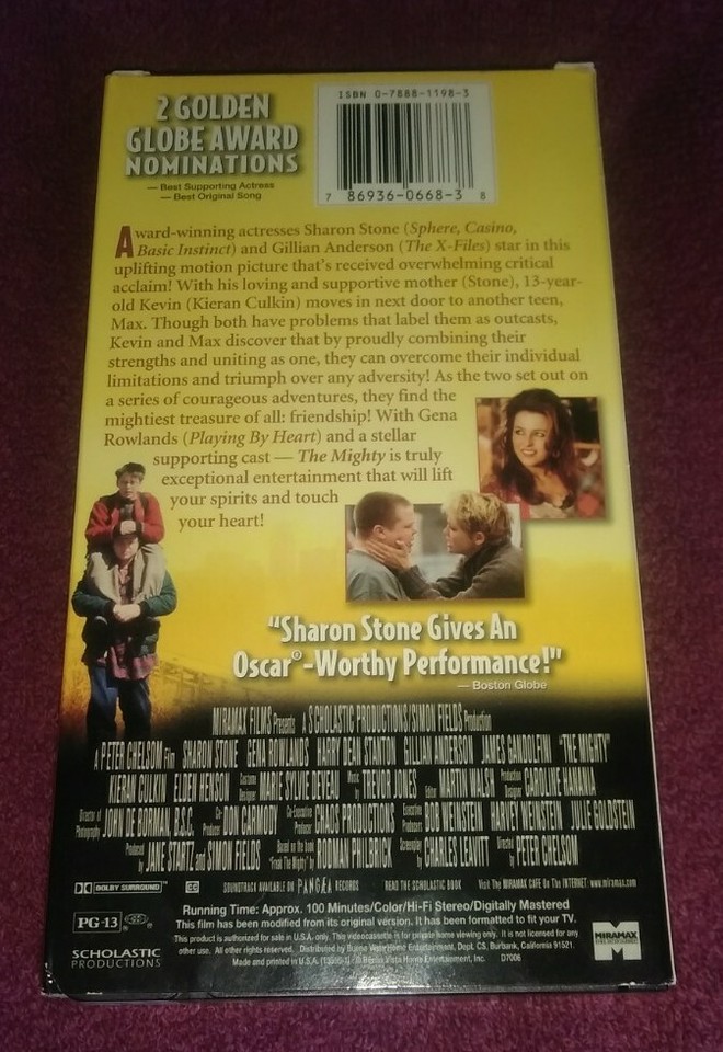 The Mighty VHS Sharon Stone Harry Dean Stanton Gena Rowlands Play ...