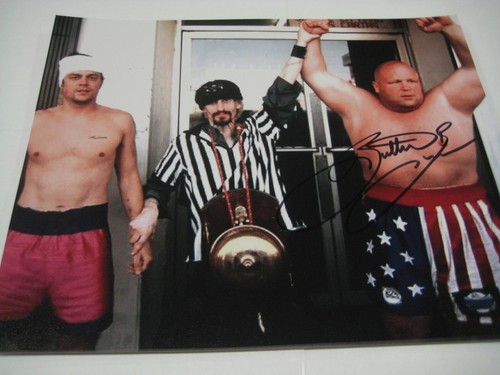 BOXING,WWF,MMA,KICK BOXING LEGEND BUTTERBEAN JACKASS AUTO PHOTO COA ...