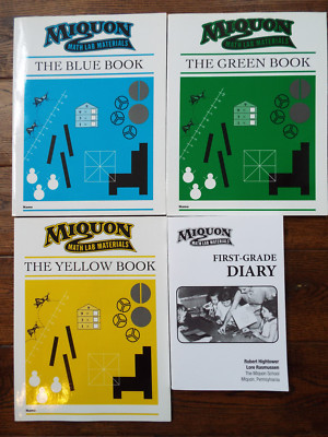 Lot 4 Miquon Math Yellow Blue and Green Books + First Grade Diary | eBay