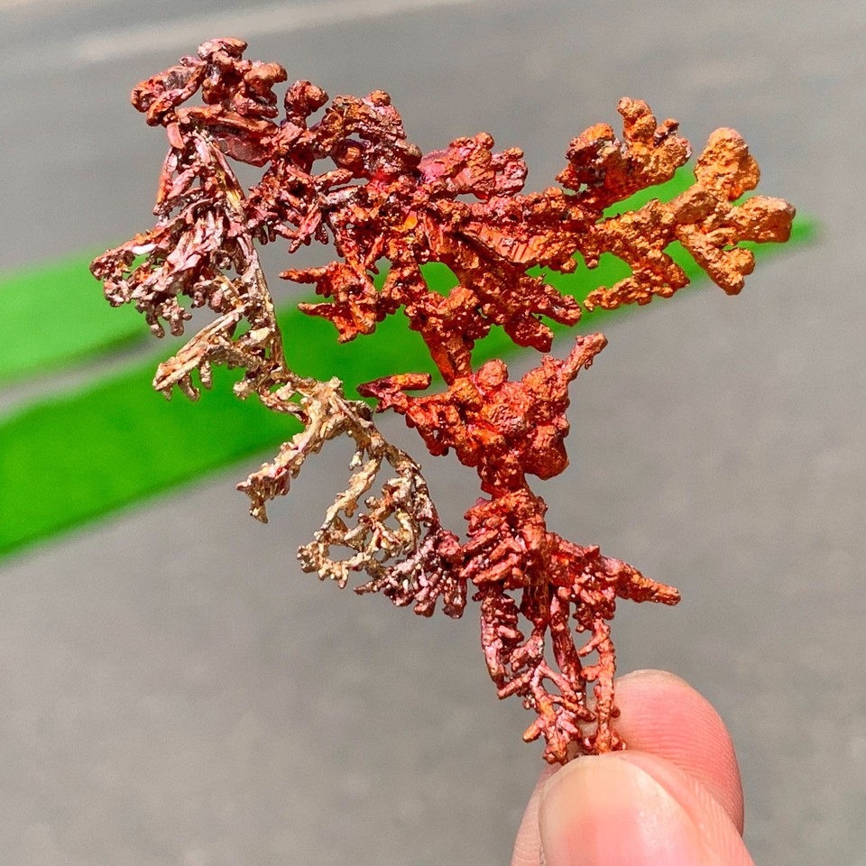 17G Rare!!! iridescent Native Copper crystal mineral specimen | eBay
