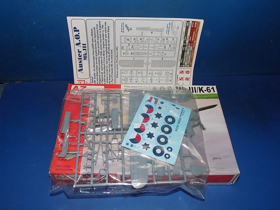 AZ Model 1/72 Model Kits: 7523 Auster AOP Mk.III & 7559 Dh DHC-1 ...