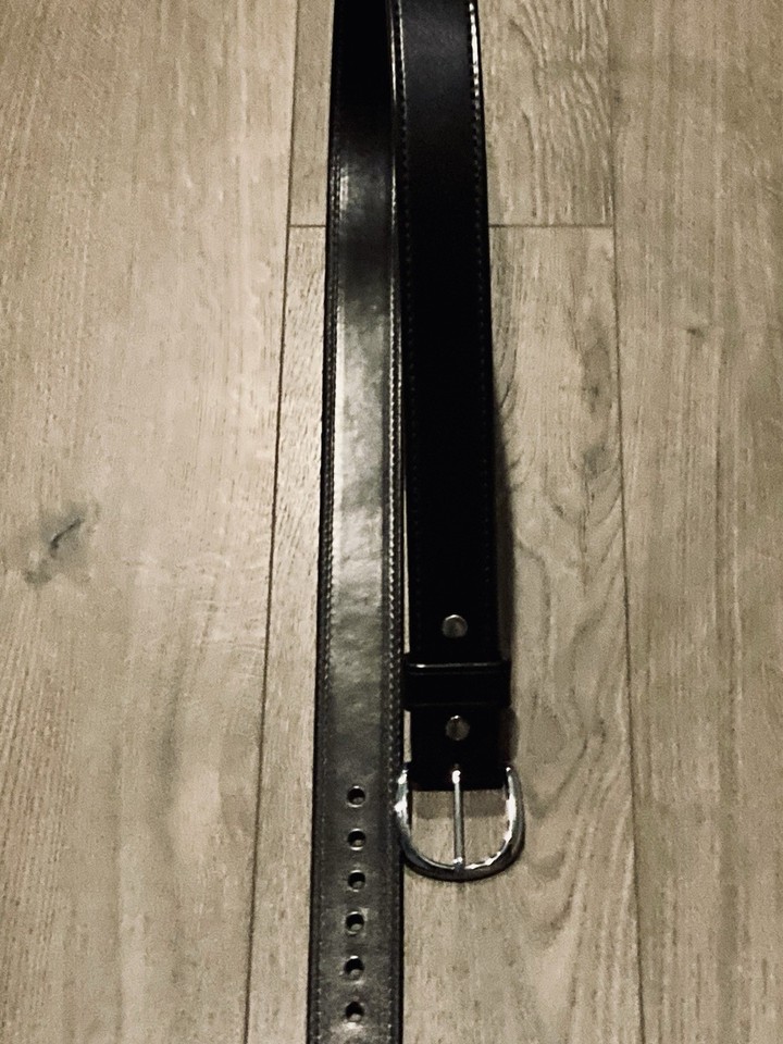 NEW Matt Del Fatti Black Cowhide Leather Gunbelt - 44" x 1.5" | eBay