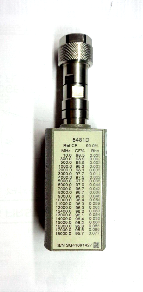 Agilent 8481D Power Sensor 10 MHz to 18 GHz, -70 to -20 dBm | eBay