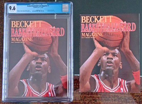 1990 Beckett Basketball Card Magazine #1 CGC 9.6 + Raw Copy - Michael ...